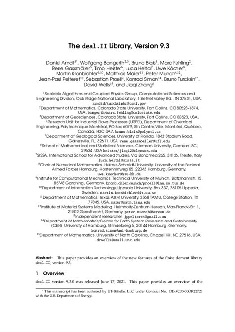 pdf the deal ii library version 9 2