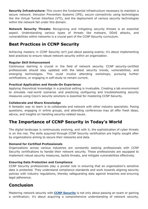 PPT Mastering Network Security With CCNP Essential Concepts And Best Practices PowerPoint