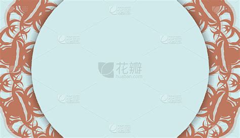 海蓝宝石背景与希腊珊瑚图案和标志空间