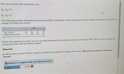 solved the null and alternate hypotheses are h0 μd≤0h1 μd 0