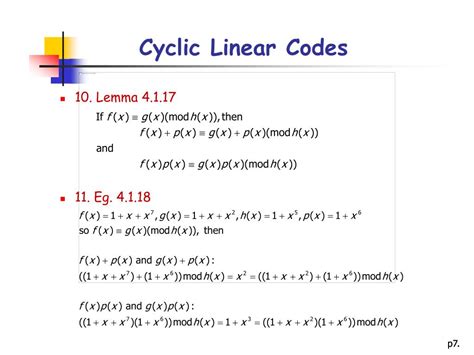 ppt cyclic linear codes powerpoint presentation free download id 6145715