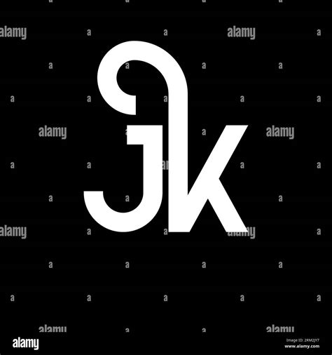 Jk Letter Logo Design On Black Background Jk Creative Initials Letter Logo Concept Jk Letter