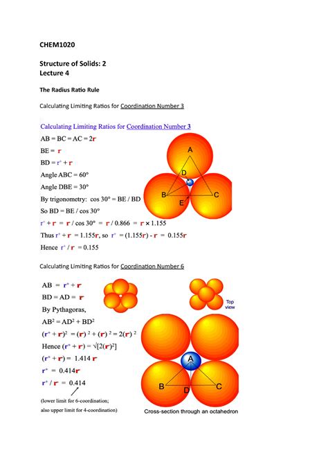 Lecture 4 Structure Of Solids 2 CHEM1010 UoN Studocu
