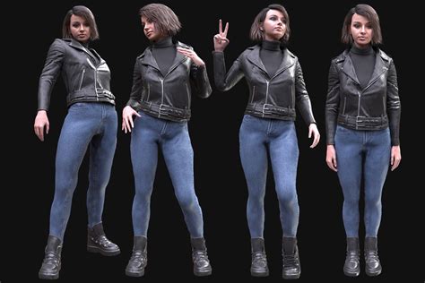 Woman In Casual Outfit 1 Rigged 3d Characters Unity Asset Store