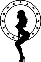 Sexy Girl And Rifle Target Royalty Free Vector Image