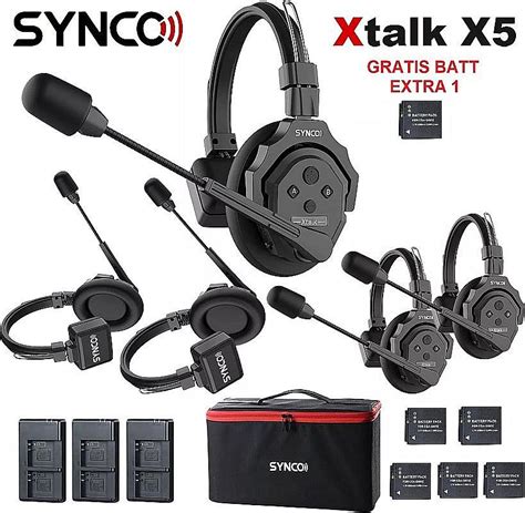 Wireles Intercom Duplex Synco Xtalk X5 Wireless Intercom 5 Person