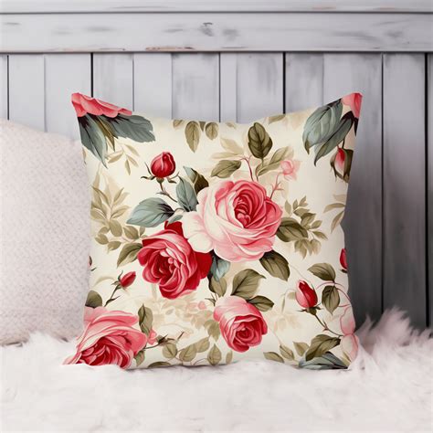 Ethan Taylor Floral Dreaming Of Shabby Chic Flowers Vi Shabby Chic Throw Pillow Cover Wayfair