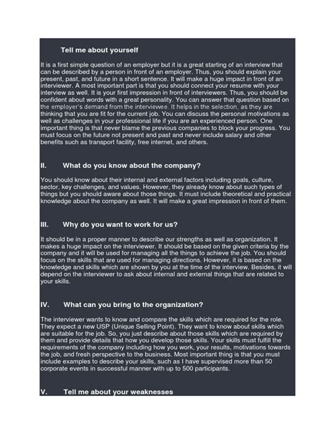 Interview Questions Pdf Motivation Motivational