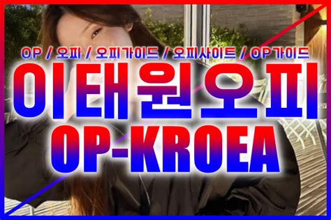 이태원오피 한국오피 이태원op 24시 Op 추천