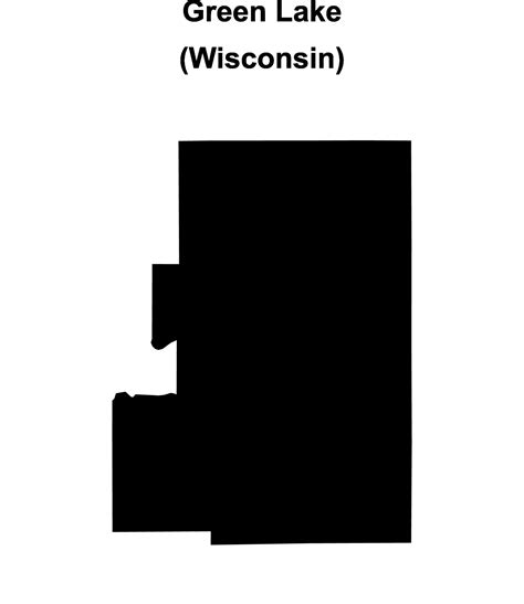 Green Lake County Wisconsin Blank Outline Map 47450637 Vector Art At