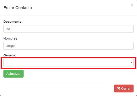 Cargar dato seleccionado de un select dinámico en una ventana modal para poder modificarlo php