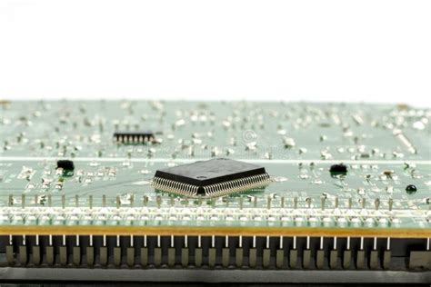 Components Of Microprocessor Devices Are Installed On A Printed Circuit
