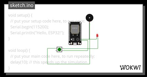 Menggunakan Buzbutton Untuk Menyalakan Buzzer Dan Lampu Wokwi Esp32