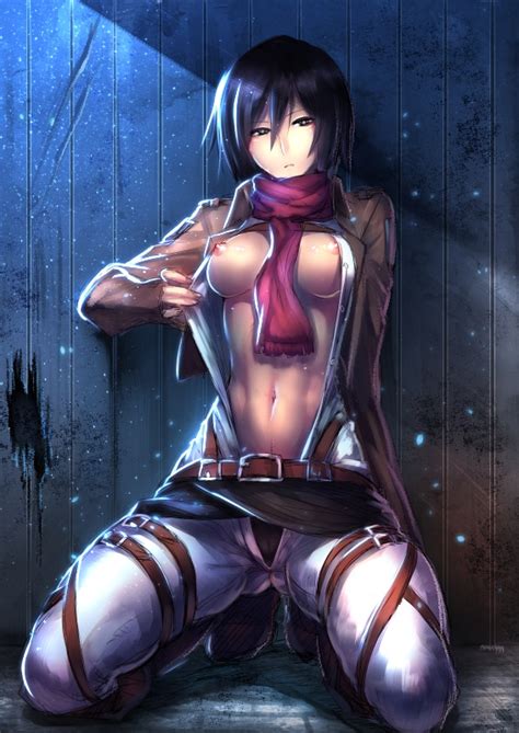 Rule 34 1girls Attack On Titan Belt Black Eyes Black Hair Black