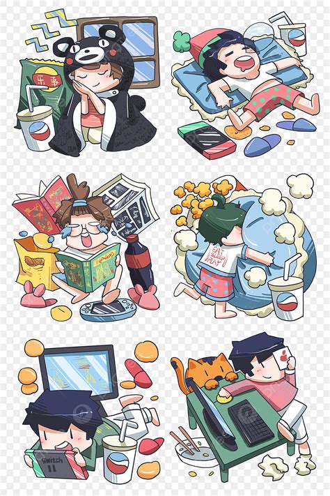 하우스 생활 캐릭터 일러스트 빨간 모자 화이트 콜라 옐로우 팝콘 빨간 모자 화이트 콜라 검은 색 컴퓨터 Png 일러스트 및 Psd 이미지 무료 다운로드 Pngtree