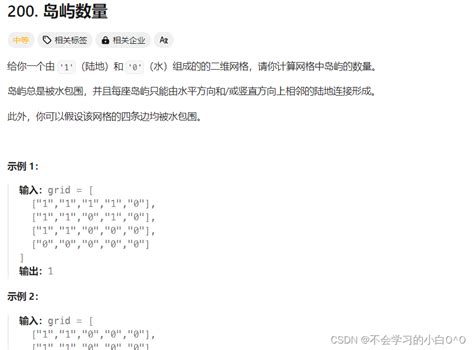 岛屿数量dfs Csdn博客