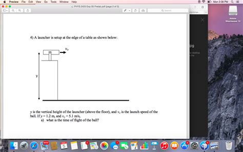 Solved 1 What Is The Relationship Between A Projectiles