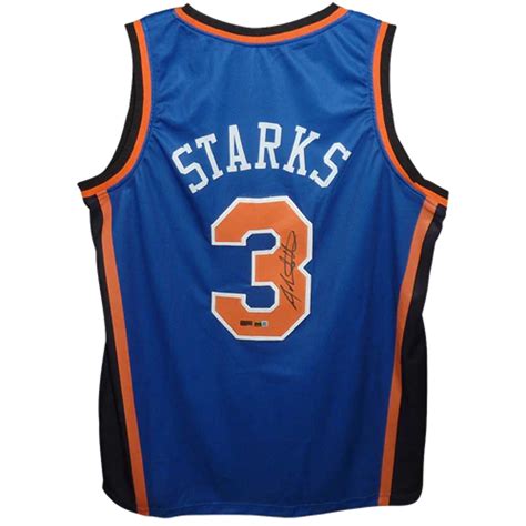 John Starks Autographed New York Knicks Blue 9 Custom Jersey Jsa