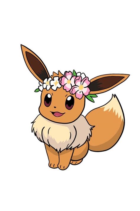 Eevee Cuadernos Decorados Ramos De Flores Pegatinas Tiernas