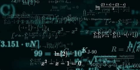 Mathematics Background Formulas Seamless Illustration Abstract Pattern Colorful Symbols Stock