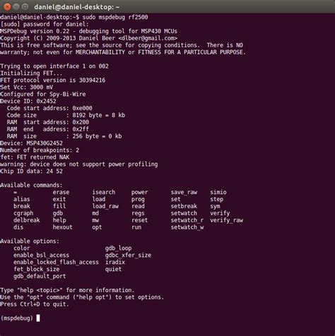 Colotronics Msp430 Toolchain En Ubuntu 14 04 Parte Ii Mspdebug