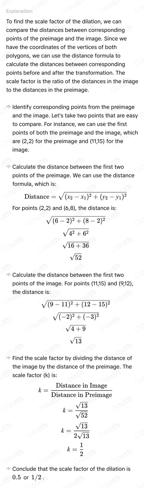 Solved Polygon Abcd Is Reflected And Dilated To Give Polygon Pqrs The Coordinates Of The