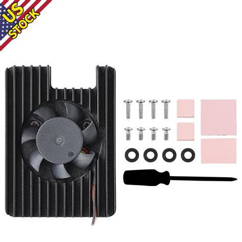 Compute Module 4 12v Embedded Heatsink Cooler Radiator Pwm Fan For Raspberry Pi