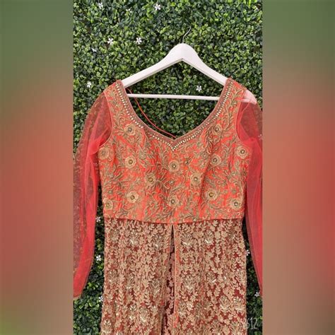 Lehengas Peach Lacha Set Poshmark