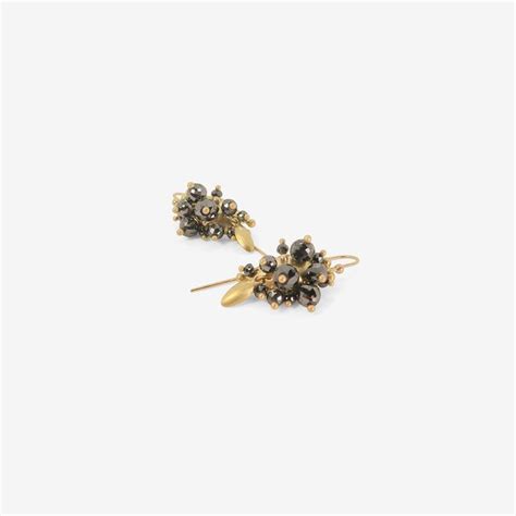 ted muehling 18k and black diamond bug clusters 808 black diamond
