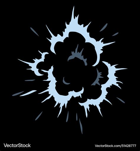 Explosion Spark Cartoon Burst Effect Royalty Free Vector