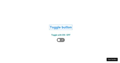 Toggle Button Static Codesandbox