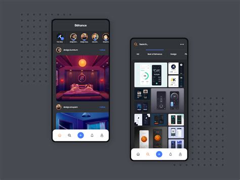 Behance App Dark Mode Vol 1 Behance