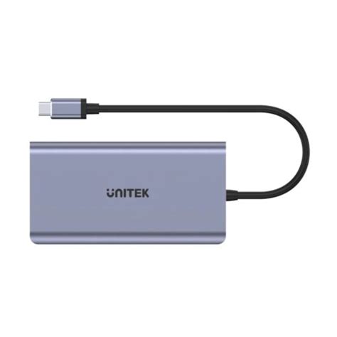 Unitek USB Type C Aluminium Multi Port Hub With Power Delivery Port USB HDMI VGA