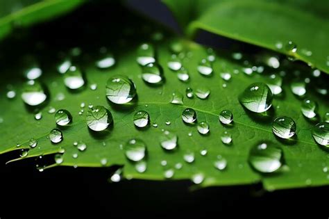 Premium Photo Photo Of Closeup Of A Leaf With Dewdrops 4k Wallpaper