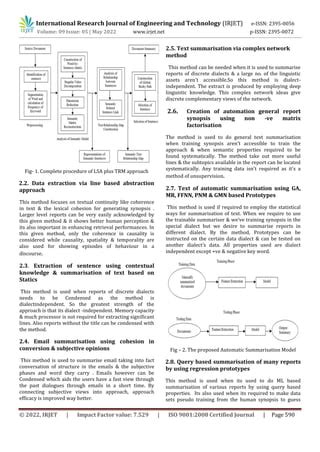 EXTRACTIVE TEXT SUMMARISATION TECHNIQUES A SURVEY PDF