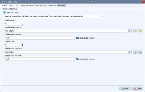new precondition file count option added file transfer tool from