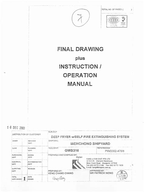 7 deep fryer with self fire extinguishing system pdf