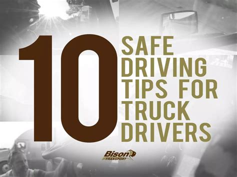 Driver Tips Bison Transport