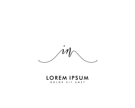 Initial IN Feminine Logo Beauty Monogram And Elegant Logo Design Handwriting Logo Of Initial