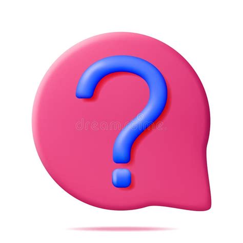 3d Speech Bubble With Question Mark Stock Vector Illustration Of