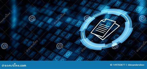 Document Management Data System Business Internet Concept Stock Illustration Illustration Of