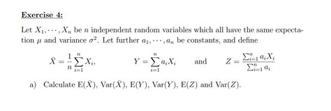 solved let x1 ⋯ xn be n independent random variables which