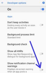 How To Enable Show Notification Channel Warnings On Android