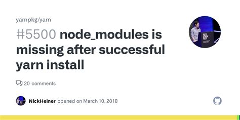 Node Modules Is Missing After Successful Yarn Install Issue Yarnpkg Yarn GitHub