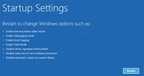 Windows Advanced Startup Settings Cloudeight InfoAve