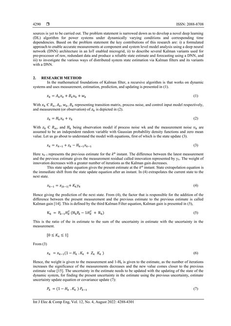 Optimal State Estimation Techniques For Accurate Measurements In Internet Of Things Enabled