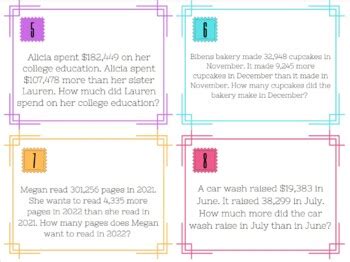 One Step Addition And Subtraction Task Cards By The Curriculum Closet