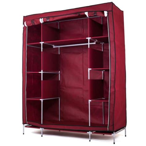 ᐉ Шафа тканинна Storage Wardrobe 175х130х45 см Бордово коричнева 34637346 • Краща ціна в Києві