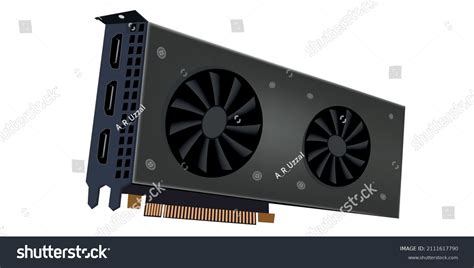 Graphic Card Computer Graphics Processing Unit Stock Vector Royalty