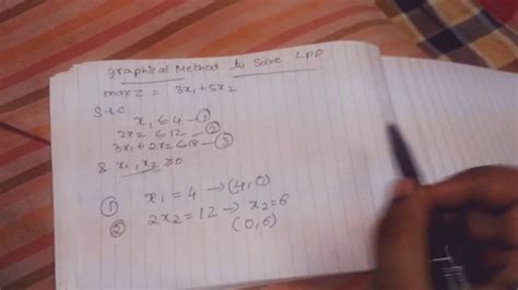 Solving Lpp Using Graphical Method In Operations Research Youtube
